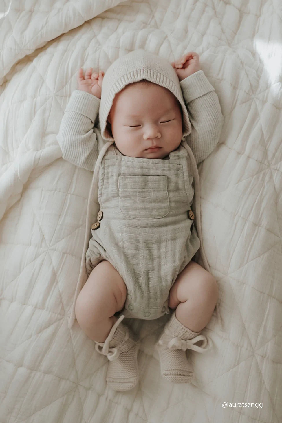 Organic Cotton Muslin Robin Overall – Number Twelve